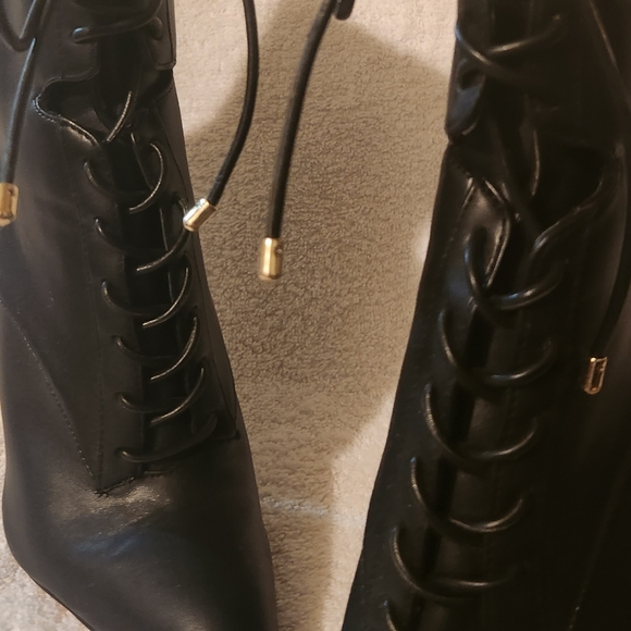 Aldo | Shoes | Aldo Black Lace Up Boots W Heel | Poshmark